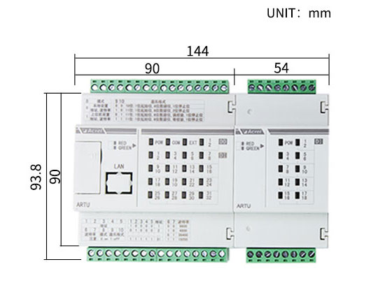 ARTU100 Rs485 Remote Terminal DI/DO AI/AO Relay Analog Input Output Series