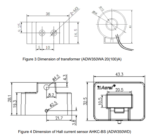 Compact Size Class0.5 ADW350 Wireless Metering Meter High Precision