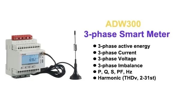 Acrel ADW300 Wireless Remote Reader Meter For The Lora Nettwork 3 Phase ...