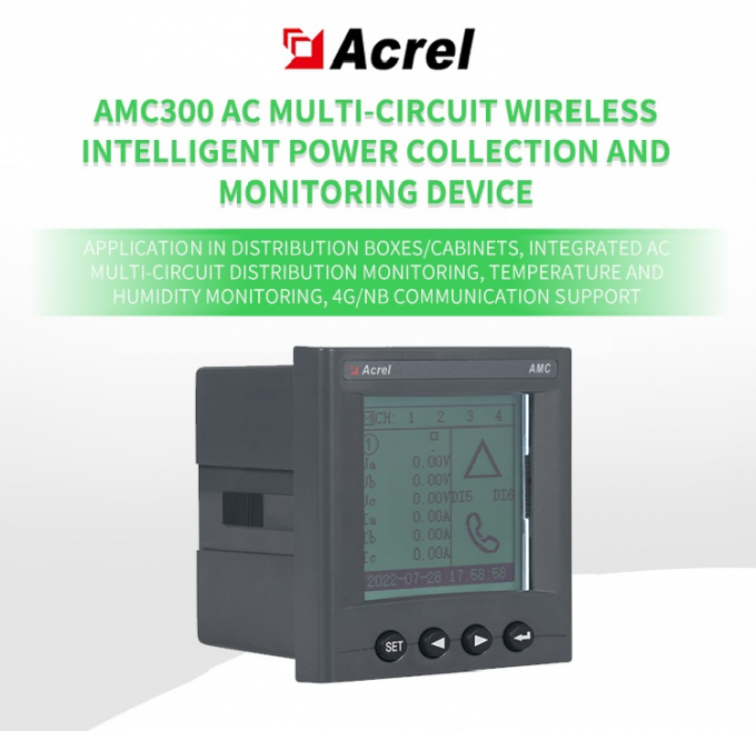 Acrel AMC300L-4E3 AC Multicircuit Wireless Intelligent Power Collection And Monitoring Device ...