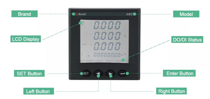 Acrel AMC96L-E4 Series Intelligent Electricity Collection And Monitoring Device Energy Meter ...