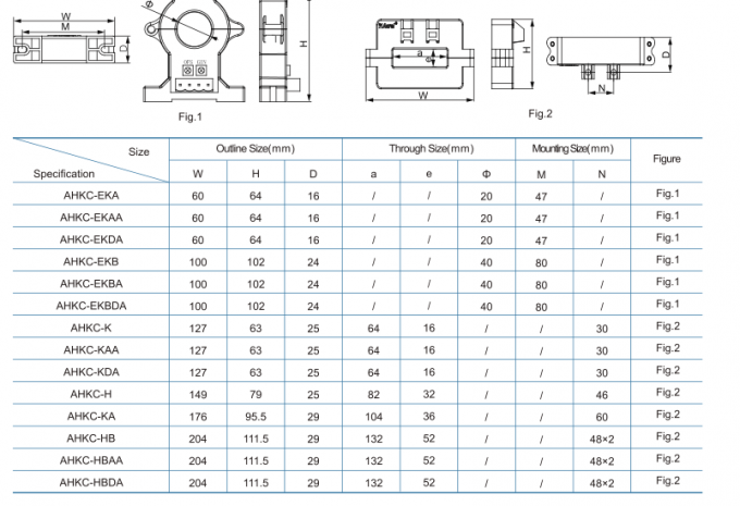 Acrel AHKC-EKDA Hall Effect Sensor 500A DC 4-20mA Measuring AC And DC ...