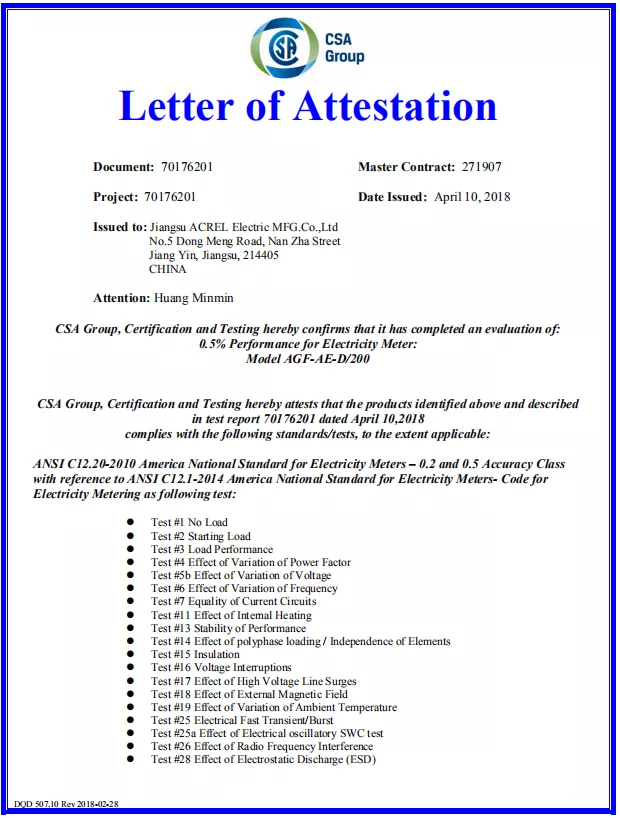 Acrel AGF-AE-D/200 ANSI/NFPA 70 Wiring Method For New Energy Connected Directly To The Inverter ...