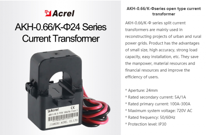 Acrel energy monitoring current transformer 500/5A ac split core open ...