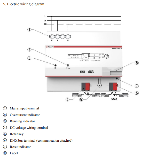 Acrel ASL100-P640/30 KNX Smart Lighting 640mA 30V Power Module