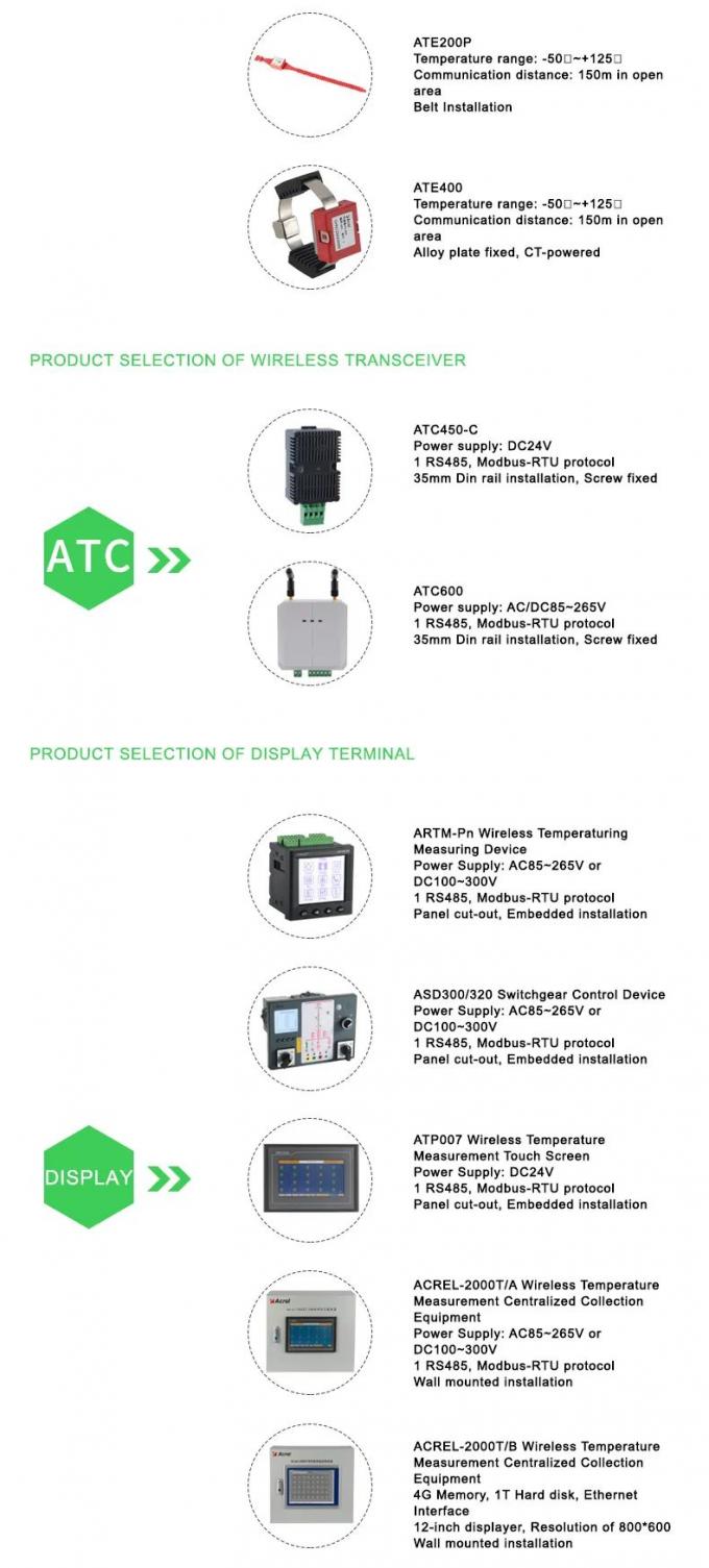 Acrel ARTM-Pn Wireless Temperature Measuring Device For 3-35kV Indoor ...
