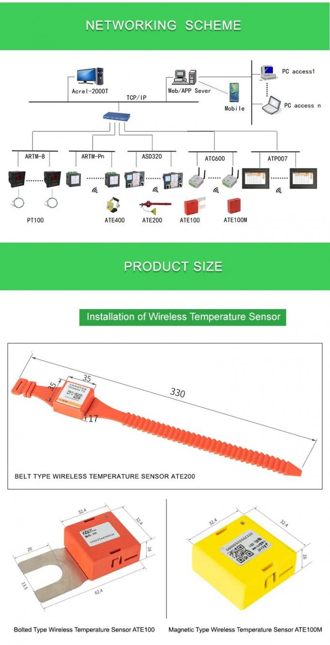 Acrel ARTM-Pn Wireless Temperature Measuring Device For 3-35kV Indoor Switchgears